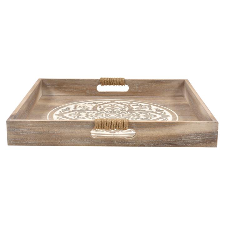 Lyon Wooden Square Seriving Tray by Casa Uno - Style Sourcebook