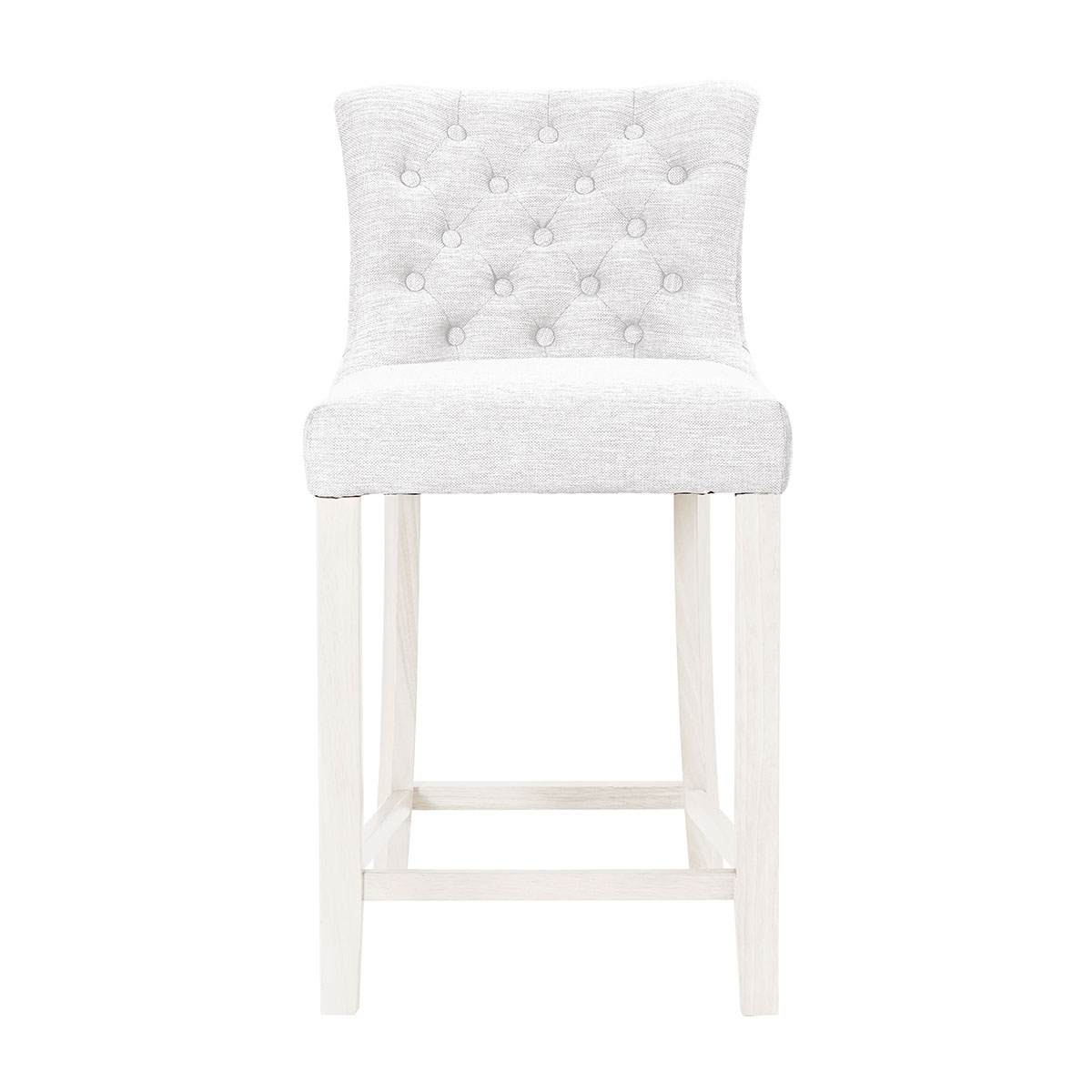 Xavier Bar Chair in Beige Fabric / White by OzDesignFurniture - Style ...