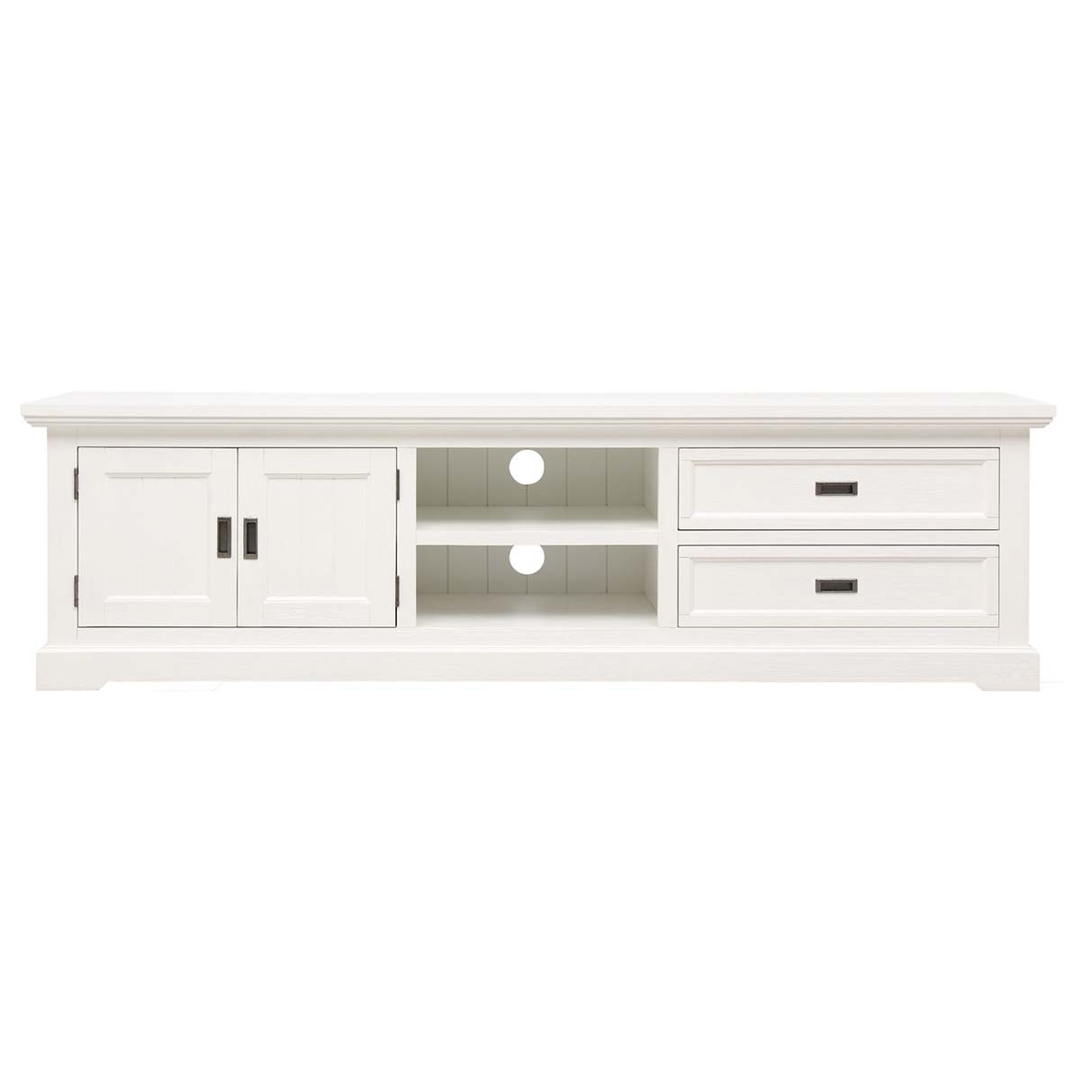 Hamptons Entertainment Unit 220cm in Acacia White by OZ Design - Style ...