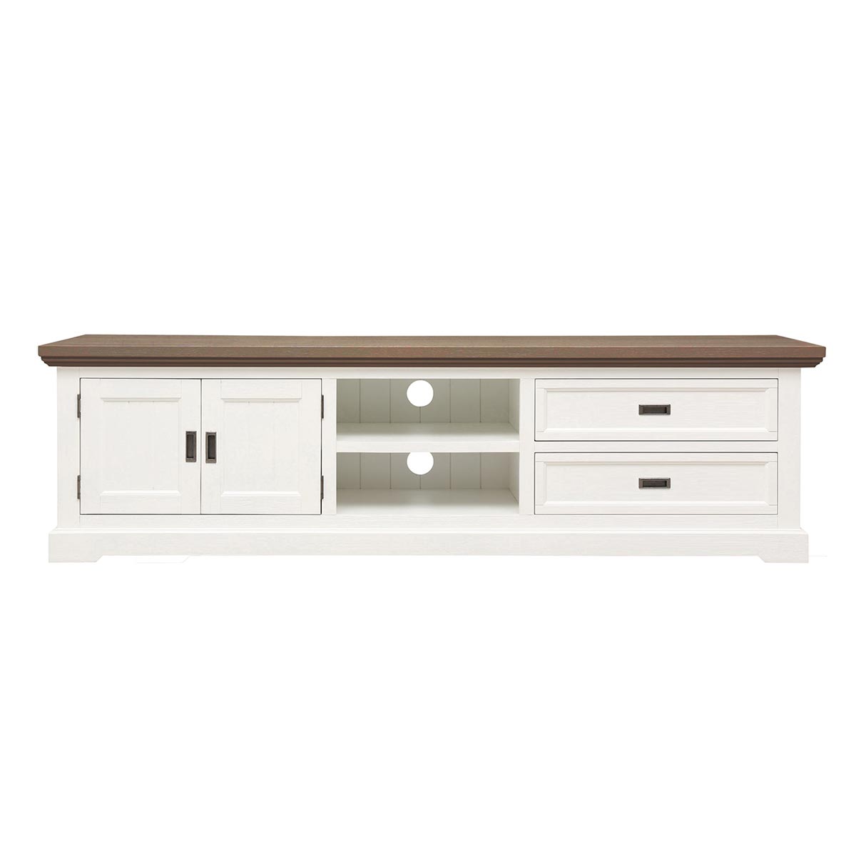 Hamptons Entertainment Unit 220cm in Acacia Two Tone by OZ Design ...