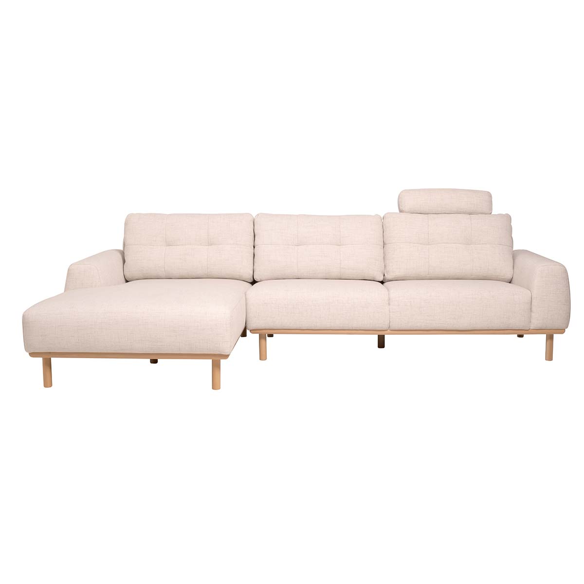 Stratton 3 Seater Sofa + Chaise LHF in Cloud White Sand by ...