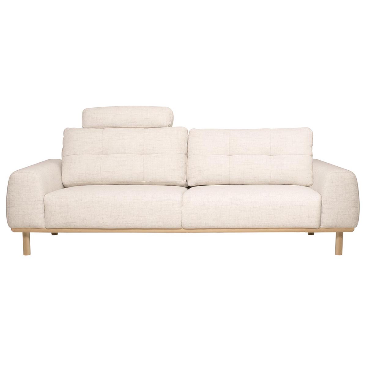 Stratton 3 Seater Sofa in Cloud White Sand by OZ Design - Style Sourcebook