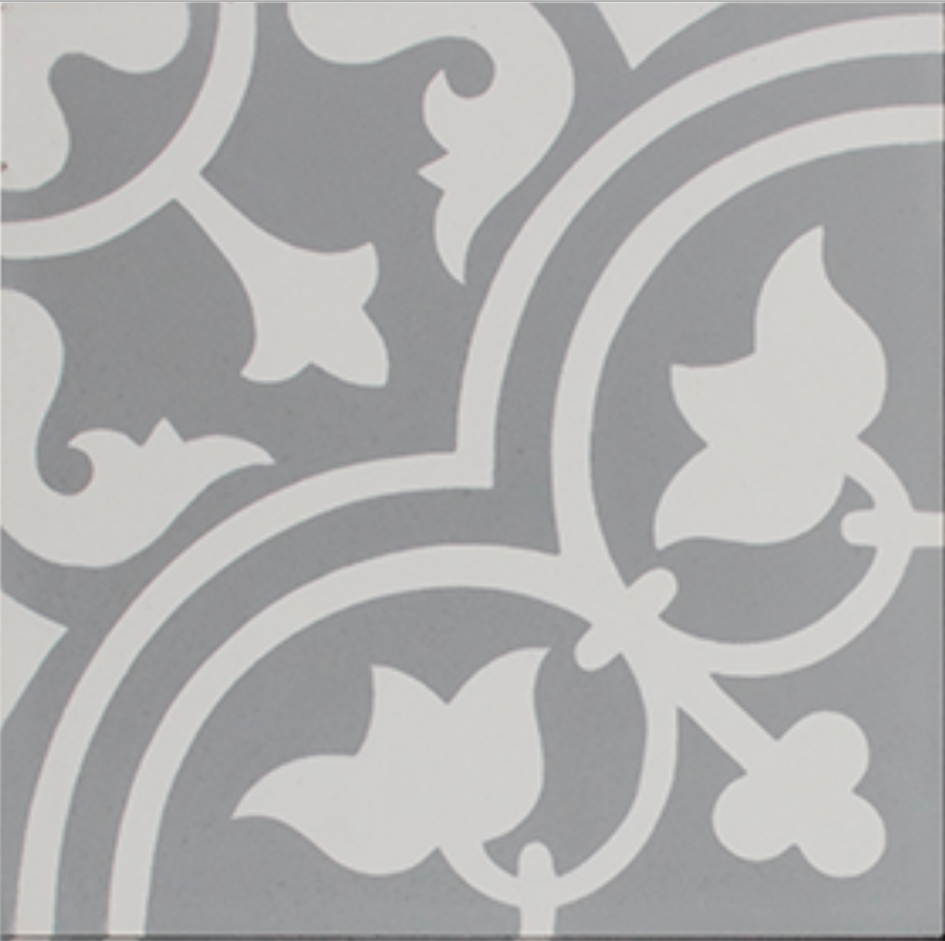 Tudor Grey and White Encaustic Cement tile by Tile Republic - Style ...