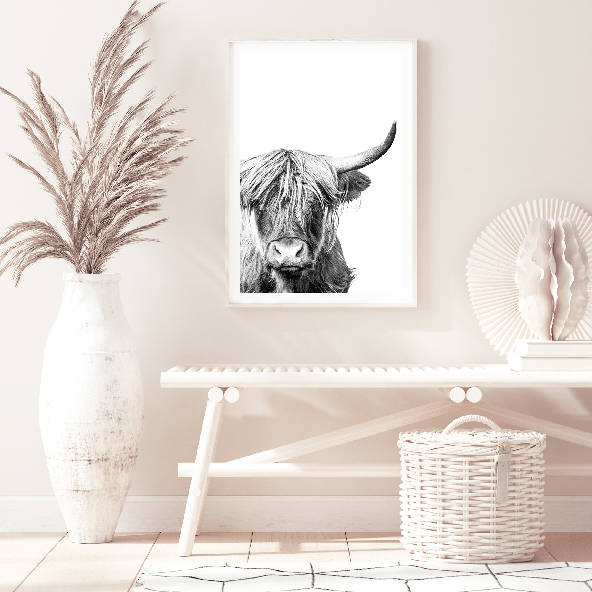 Harper The Highland Cow Portrait Art Print by The Paper Tree - Style ...