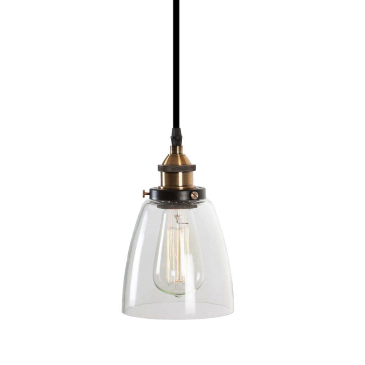 Lucy Glass Pendant Light - Brass by Ivory & Deene - Style Sourcebook