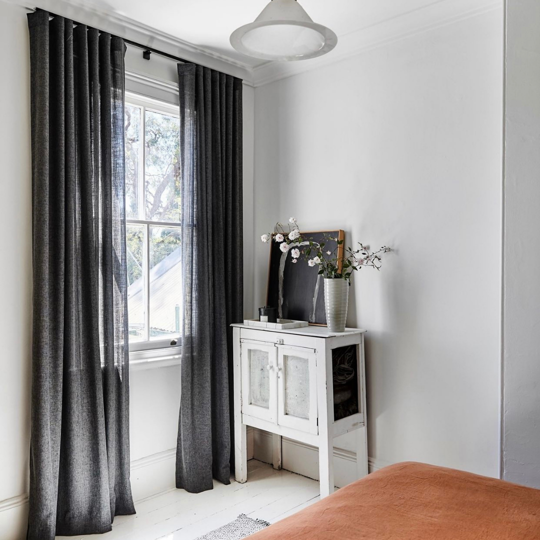 Curtain - Abaca Charcoal by Wynstan - Style Sourcebook