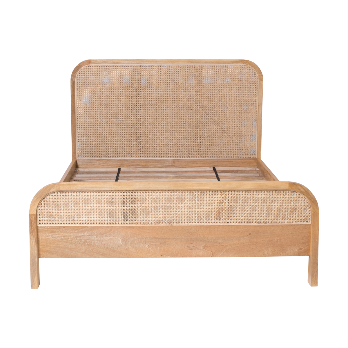 Willow Double Bed Frame in Mangowood Clear / Rattan by OZ Design ...