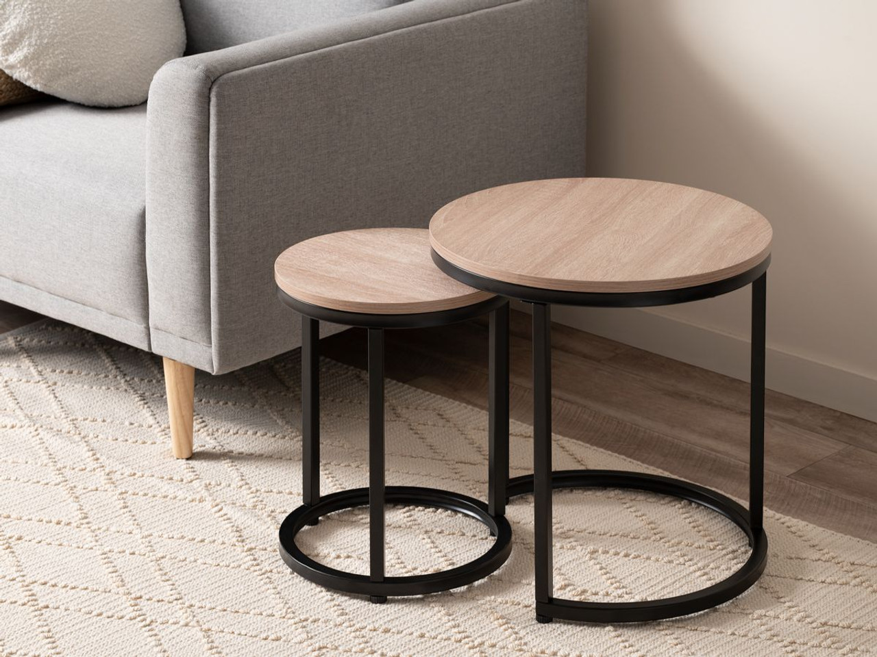 Vigo Nesting Side Tables - Black by Mocka - Style Sourcebook