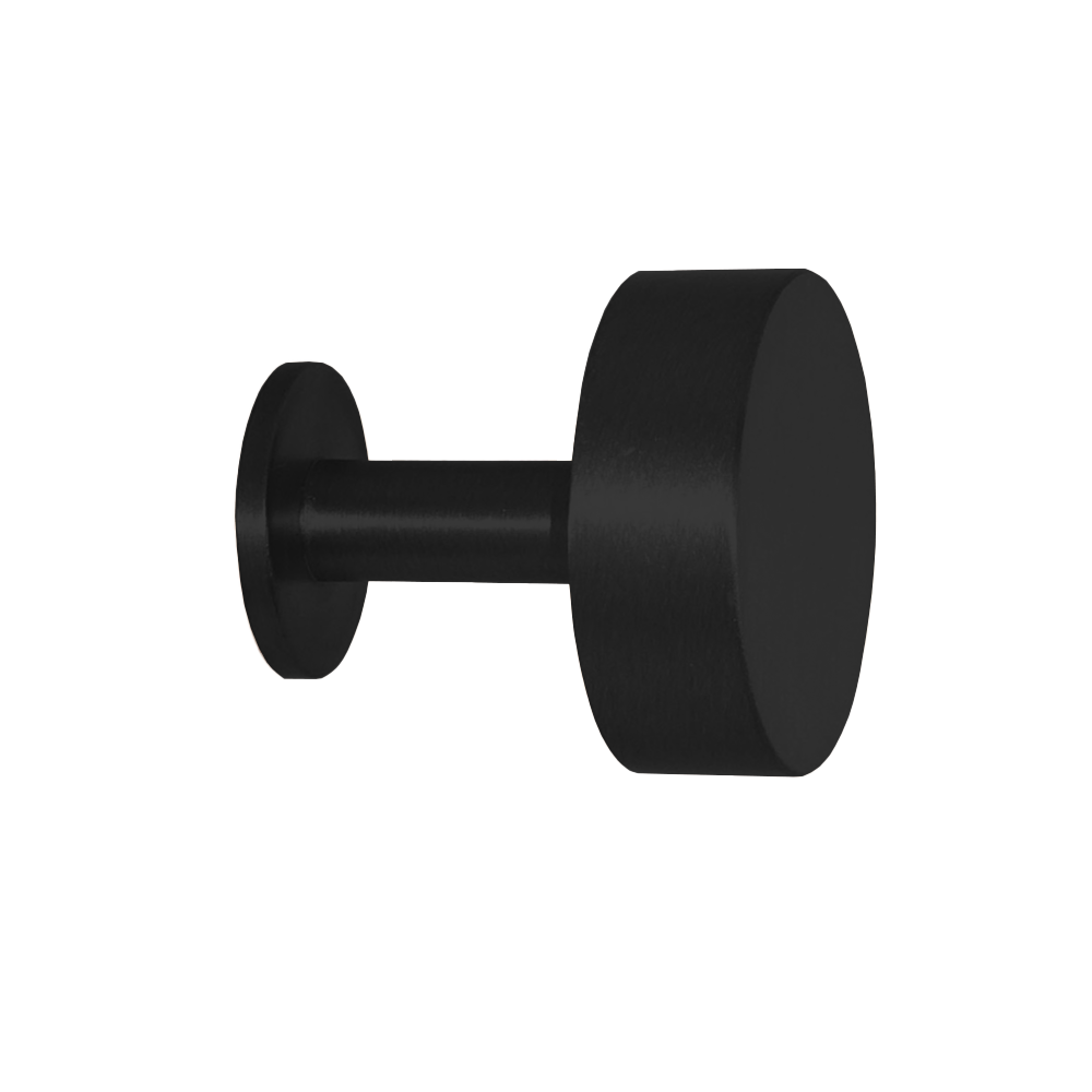 POLKA BLACK SOLID BRASS KNOB by Hardware Concepts - Style Sourcebook
