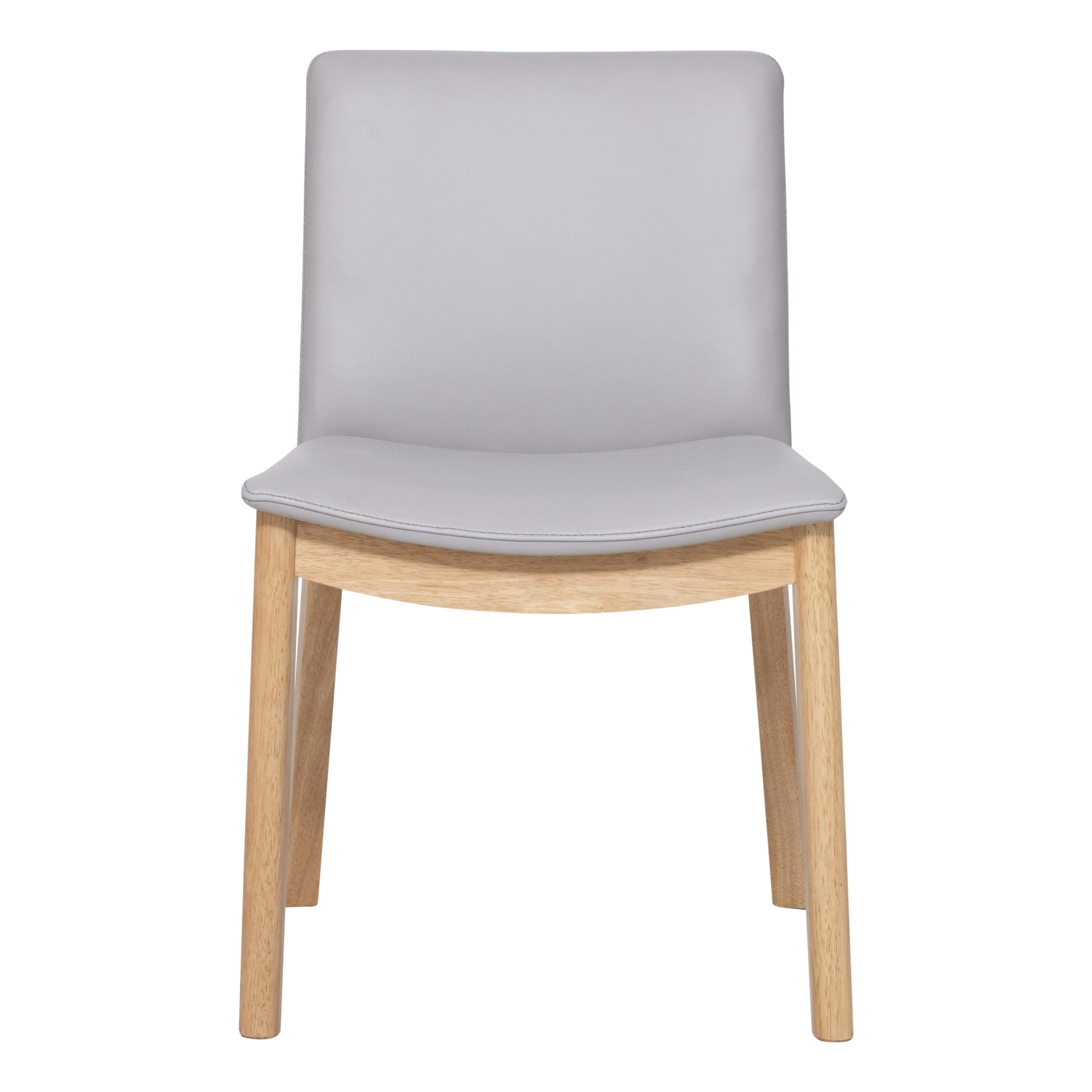 Everest Dining Chair in Leather Pewter / Clear by OZ Design - Style ...