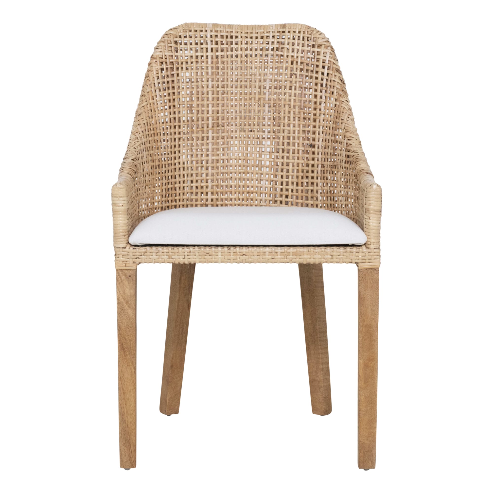 Tamba Dining Chair in Natural Rattan by OZ Design - Style Sourcebook