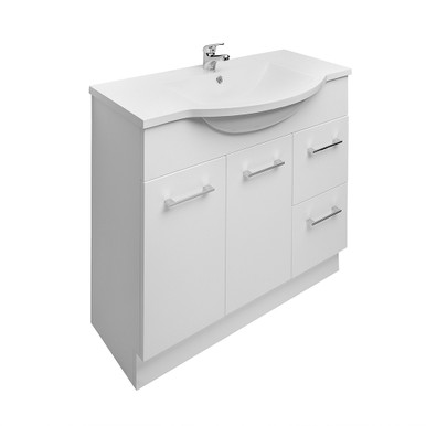 Tannah Vanity 2 Door 2 Drawer 900mm Right Hand Semi Reccessed Top With ...