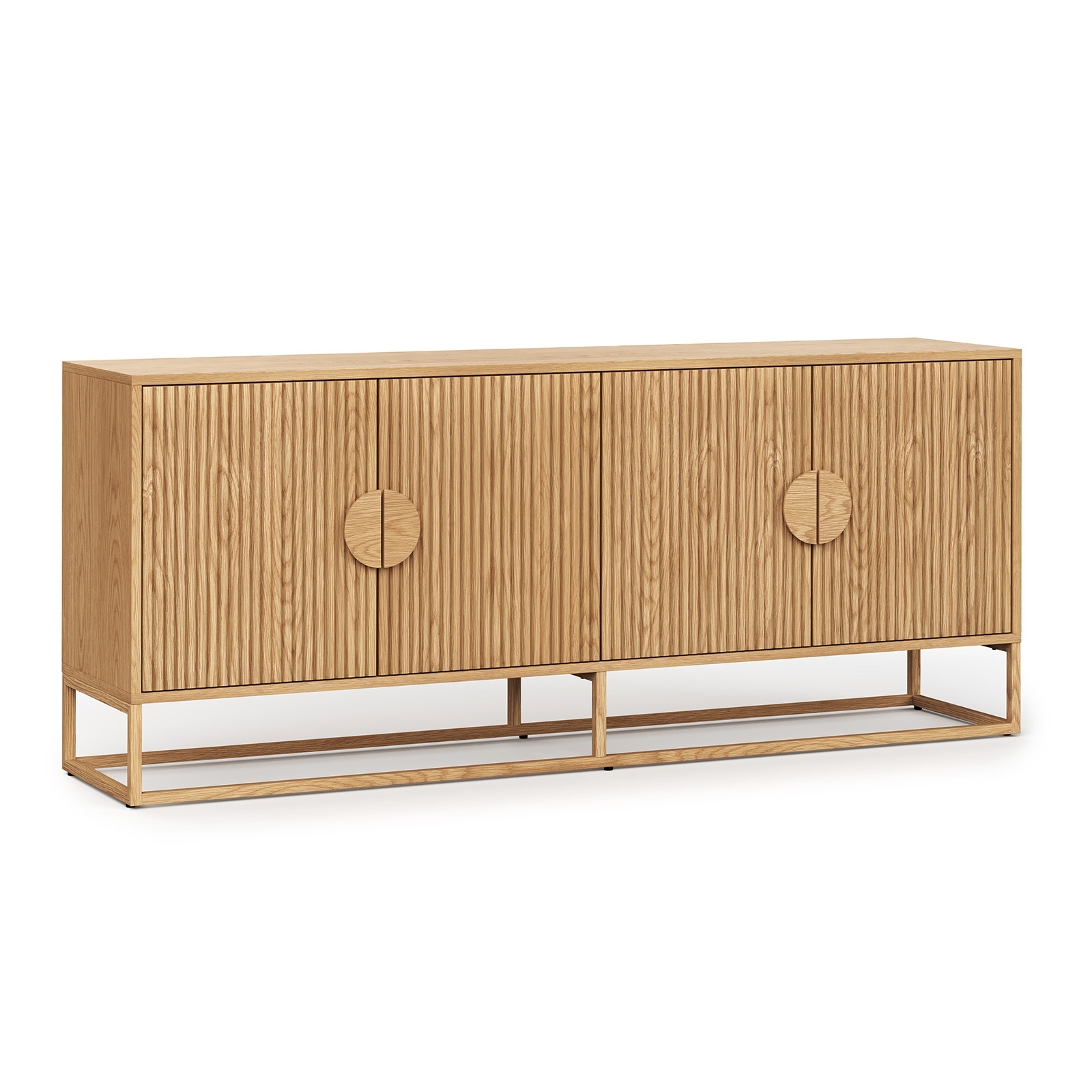 Braxton Ripple Sideboard Buffet, Natural Oak by L3 Home - Style Sourcebook