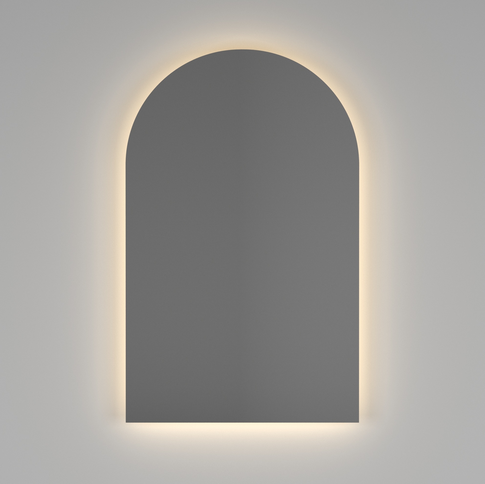 Premium Arch Shape LED Backlit Mirror 80cm x 50cm (Warm or Cool Light ...
