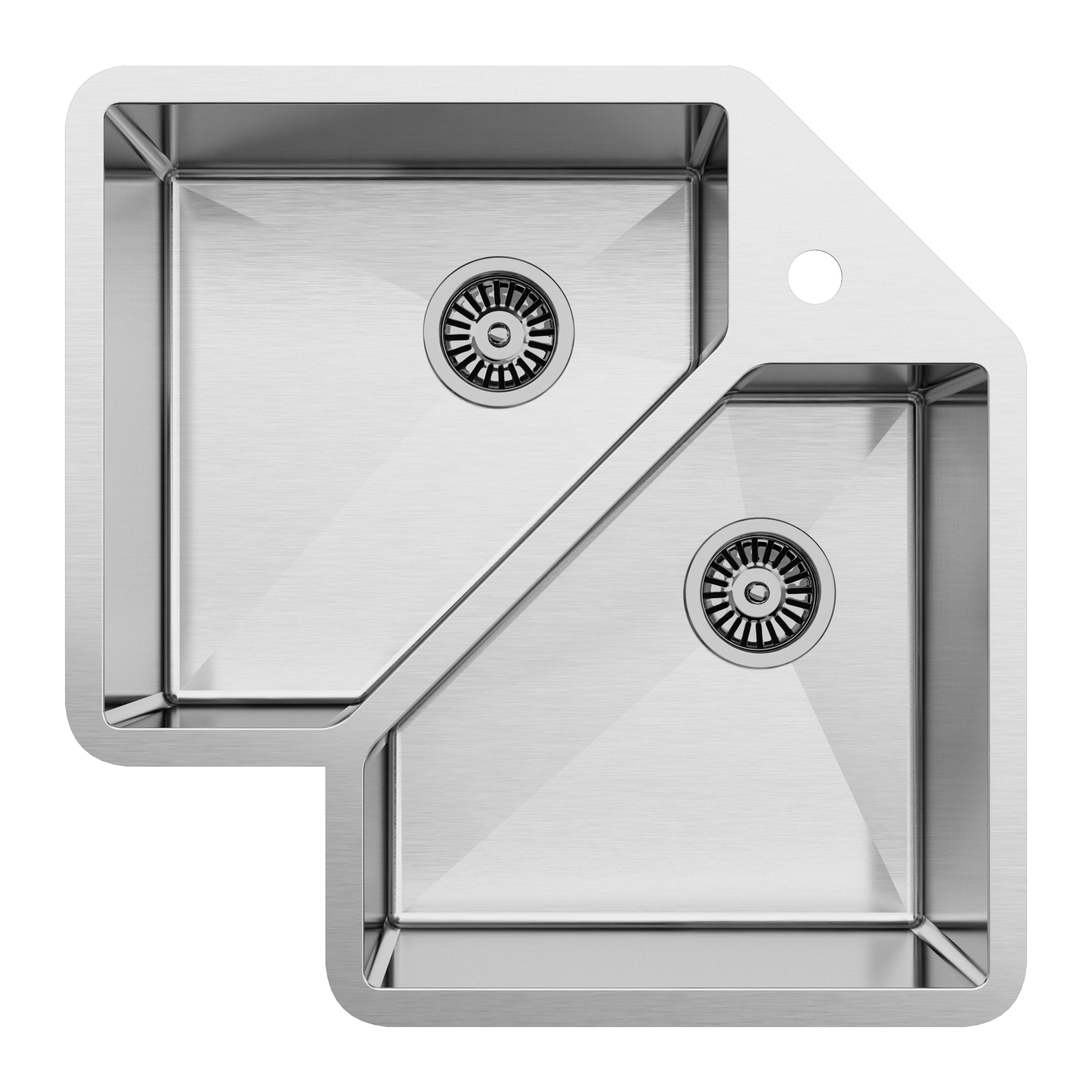 Buildmat Ella Corner Double Bowl Sink by Buildmat - Style Sourcebook