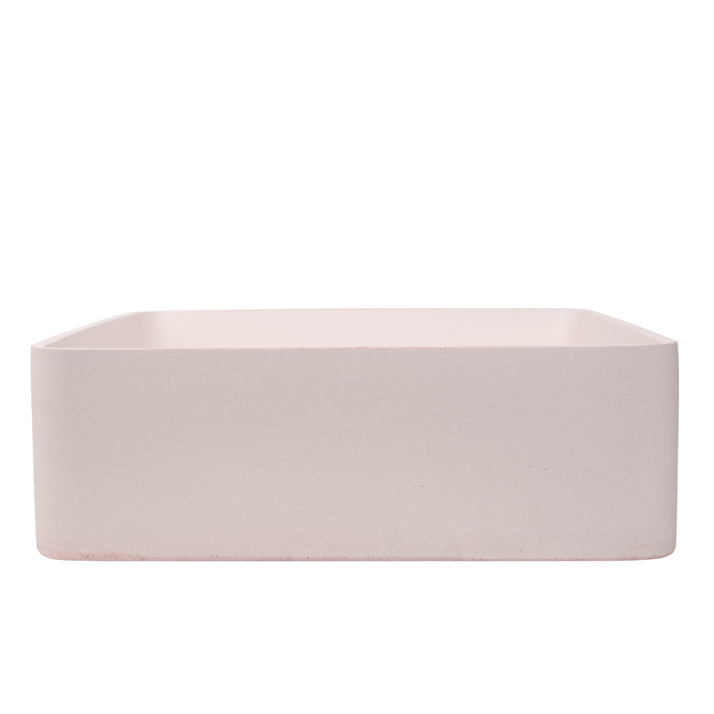 Buildmat Lana Champagne Pink Square Concrete Basin by Buildmat - Style ...