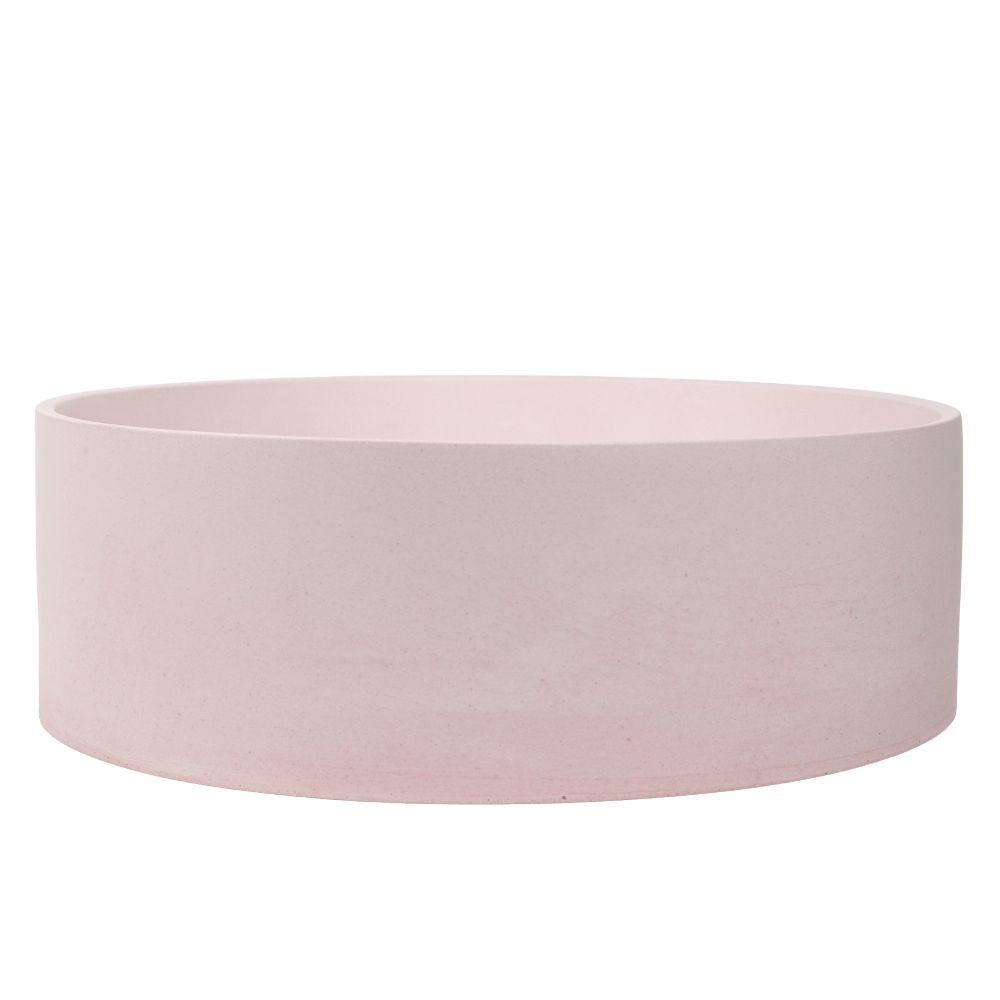 Buildmat Cameron Champagne Pink Circle Concrete Basin by Buildmat ...