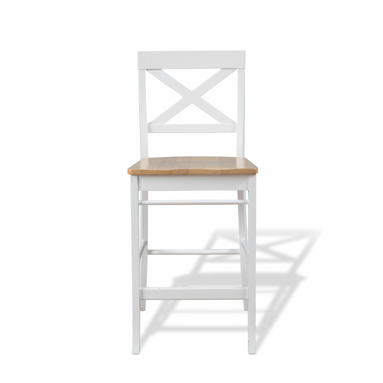 Hamptons Bar Stool - White/Natural by Mocka - Style Sourcebook