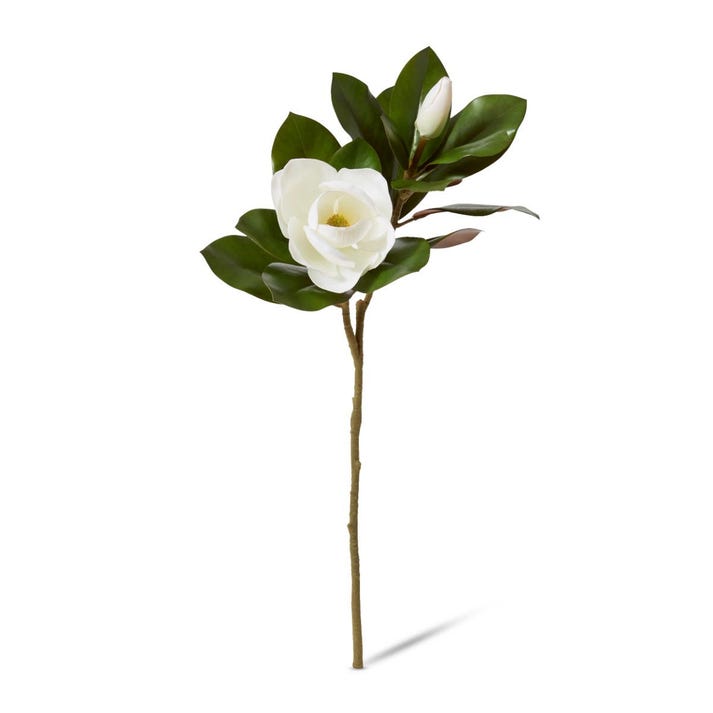 Magnolia Grand Flower With Bud & Leaves - 40 x 34 x 76cm by Elme Living ...