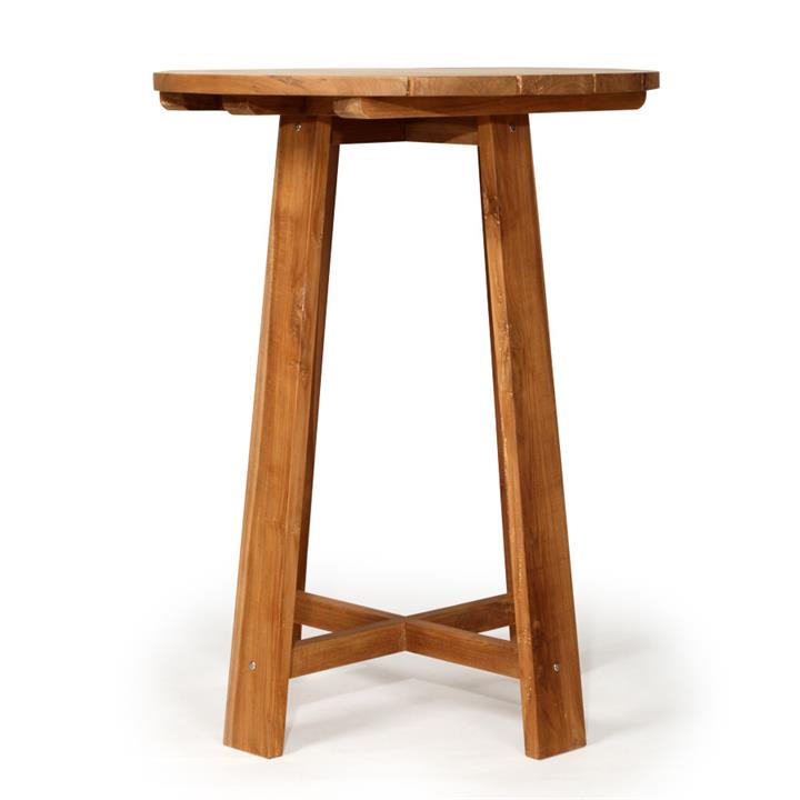 Bradley Reclaimed Teak Timber Round Bar Table, 80cm by Ambience ...