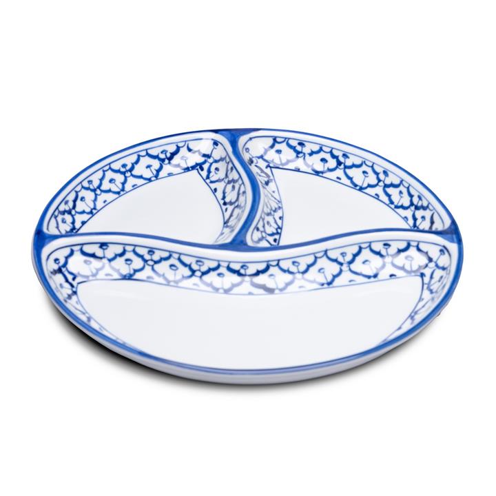 Miyako 2 Piece Hand Painted Ceramic Round Compartment Plate by LIVGGO ...