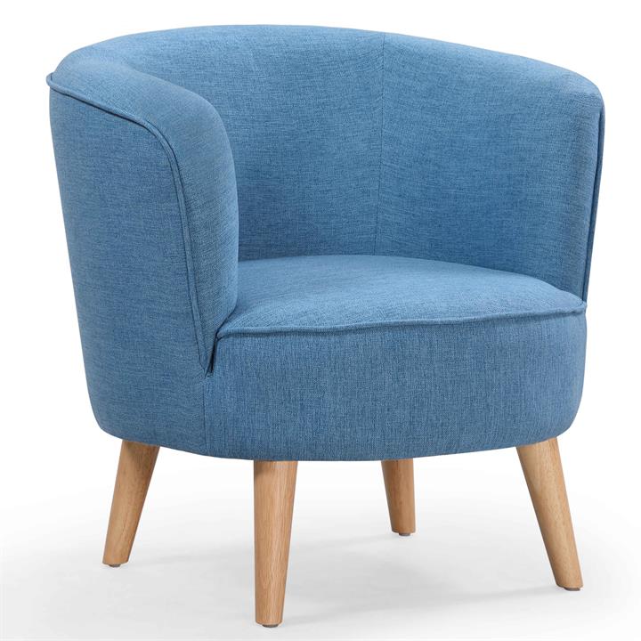 Stephano Fabric Tub Chair, Blue by Brighton Home - Style Sourcebook