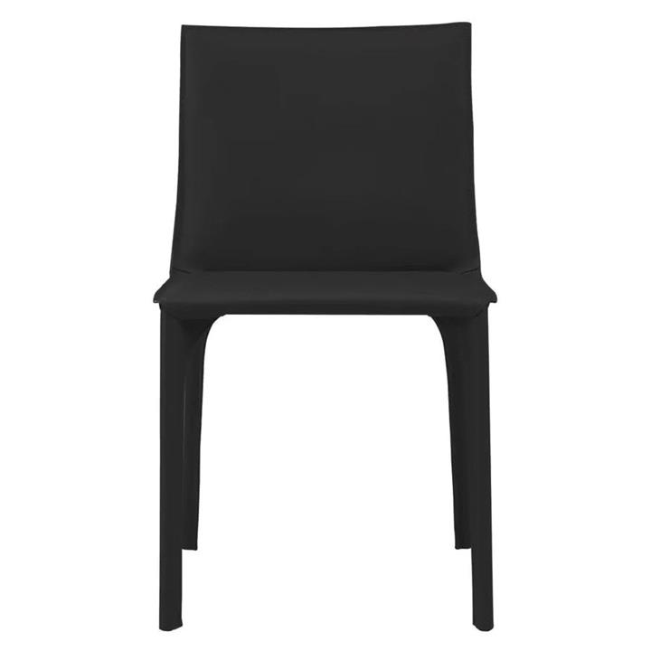 Giano Leather Dining Chair, Black by Florabelle - Style Sourcebook
