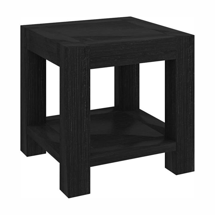 Kanye Acacia Timber Lamp Table, Rustic Black by MY Room - Style Sourcebook