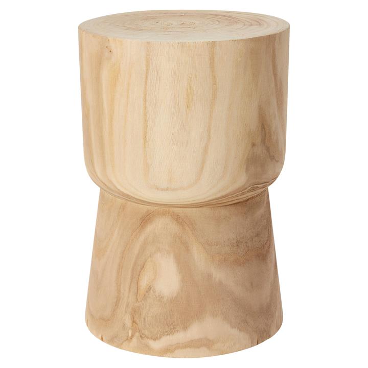 Kalyn Timber Round Accent Stool / Side Table by Elme Living - Style ...