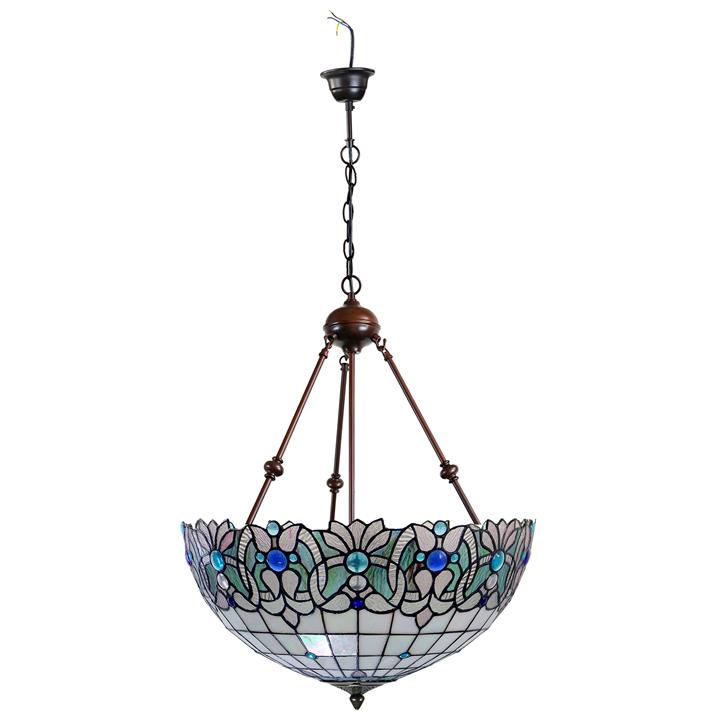 Shelby Tiffany Style Stained Glass Uplighter Pendant Light by GG Bros ...