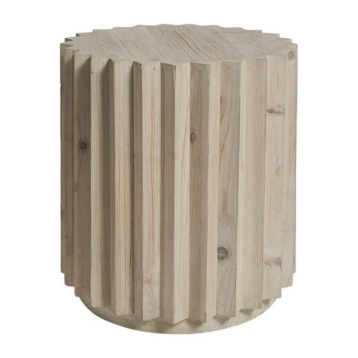 Bodega Reclaimed Pine Timber Round Side Table by Canvas Sasson - Style ...
