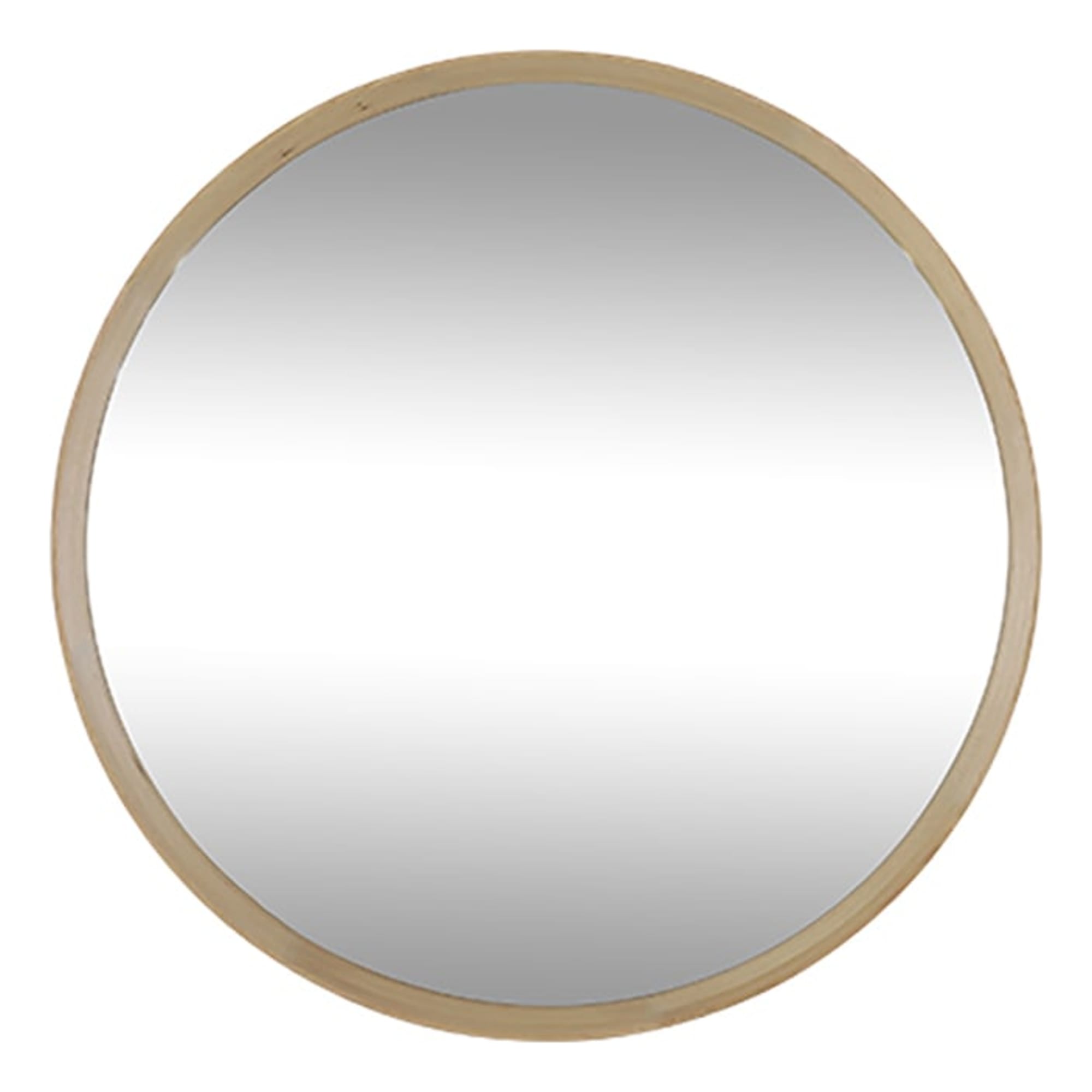Benny Round Mirror 120cm in Natural Oak by OZ Design - Style Sourcebook