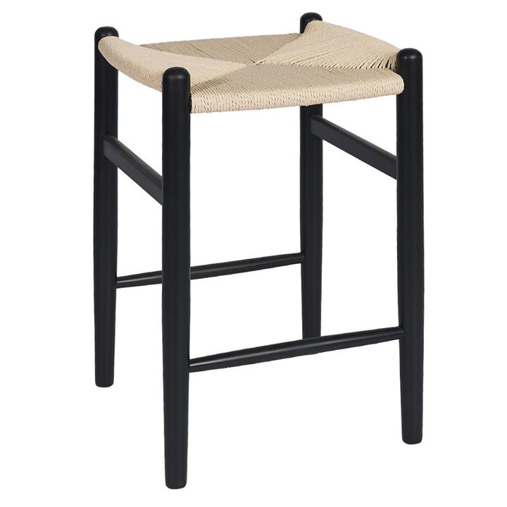 Flint Timber Counter Stool with Woven Seat by Canvas Sasson - Style ...