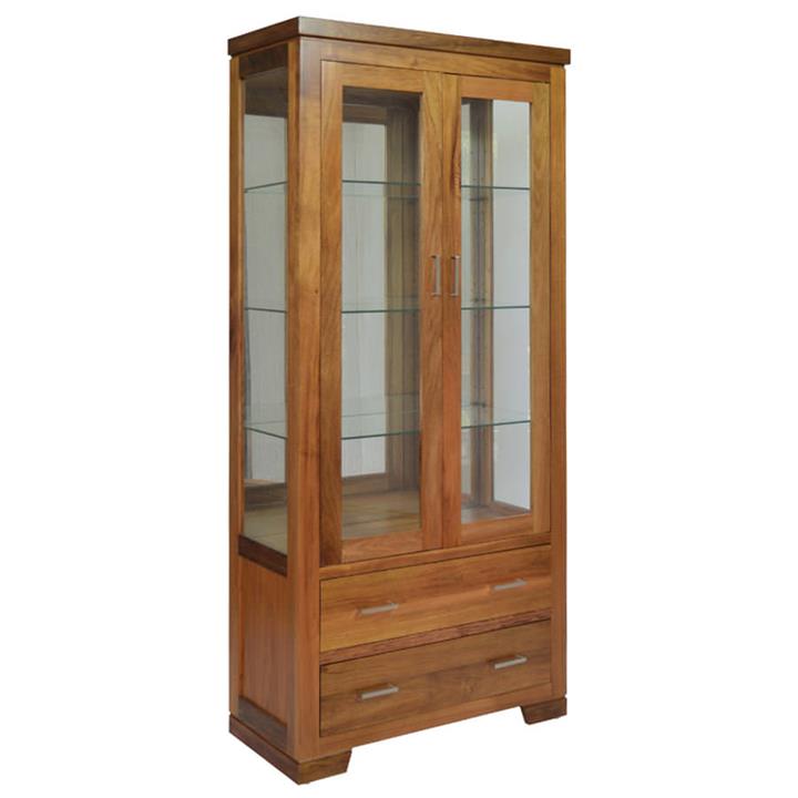 Harlington Blackwood Timber Display Cabinet by OZW Furniture - Style ...