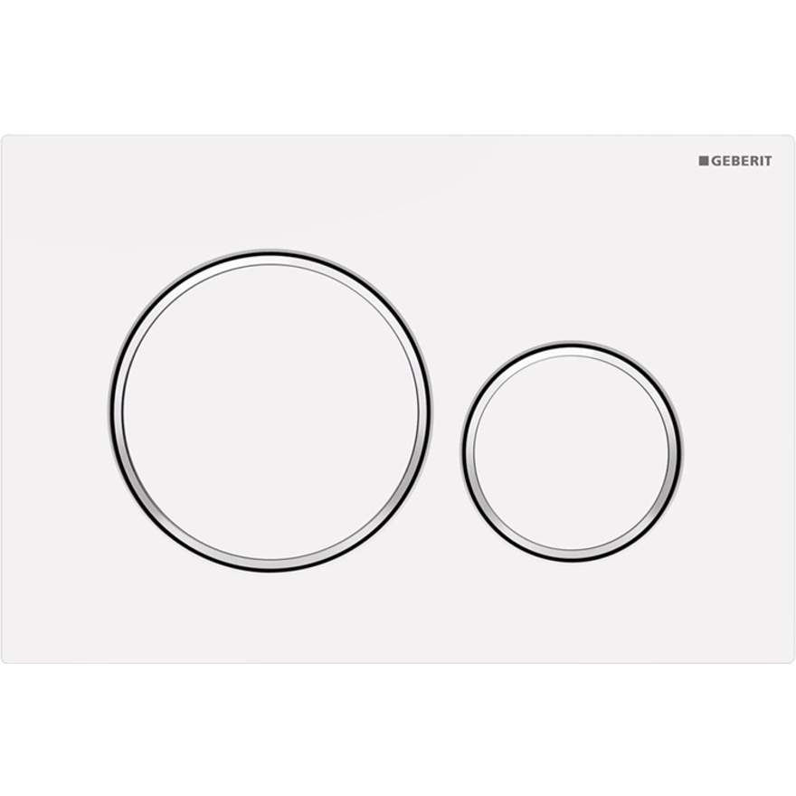 ROUND PUSH PLATE MATTE WHITE SIGMA30 by Geberit - Style Sourcebook