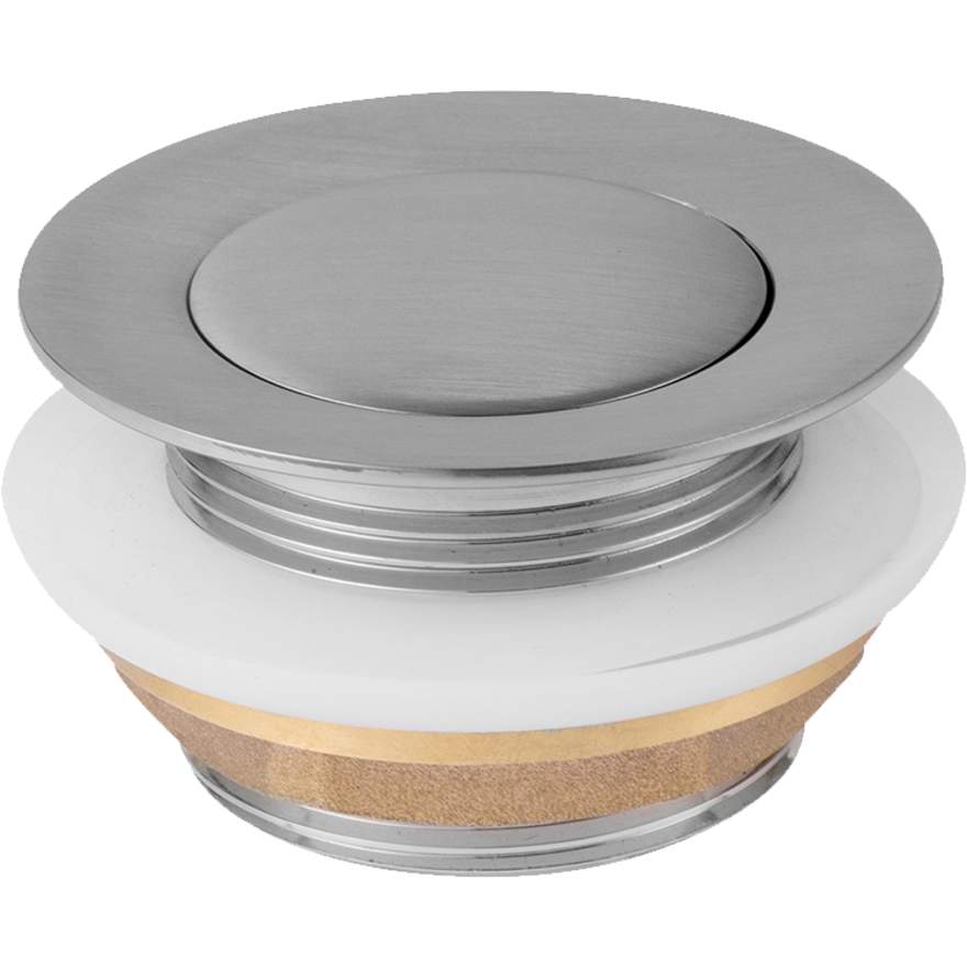 Brushed Nickel Pop-Up Bath Waste by Oliveri - Style Sourcebook