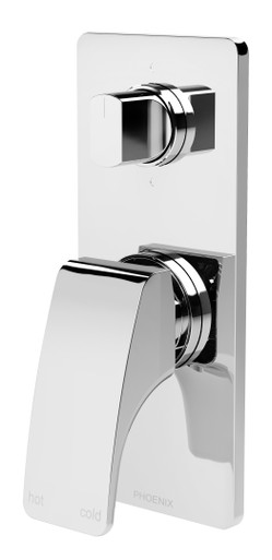 Rush Wall Bath & Shower Diverter Mixer | Made From Brass In Chrome ...