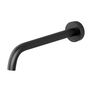 Vivid Slimline Bath Spout/Outlet 230mm Curved In Matte Black By Phoenix ...