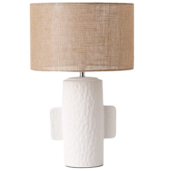 Pandora Table Lamp White Natural by null - Style Sourcebook
