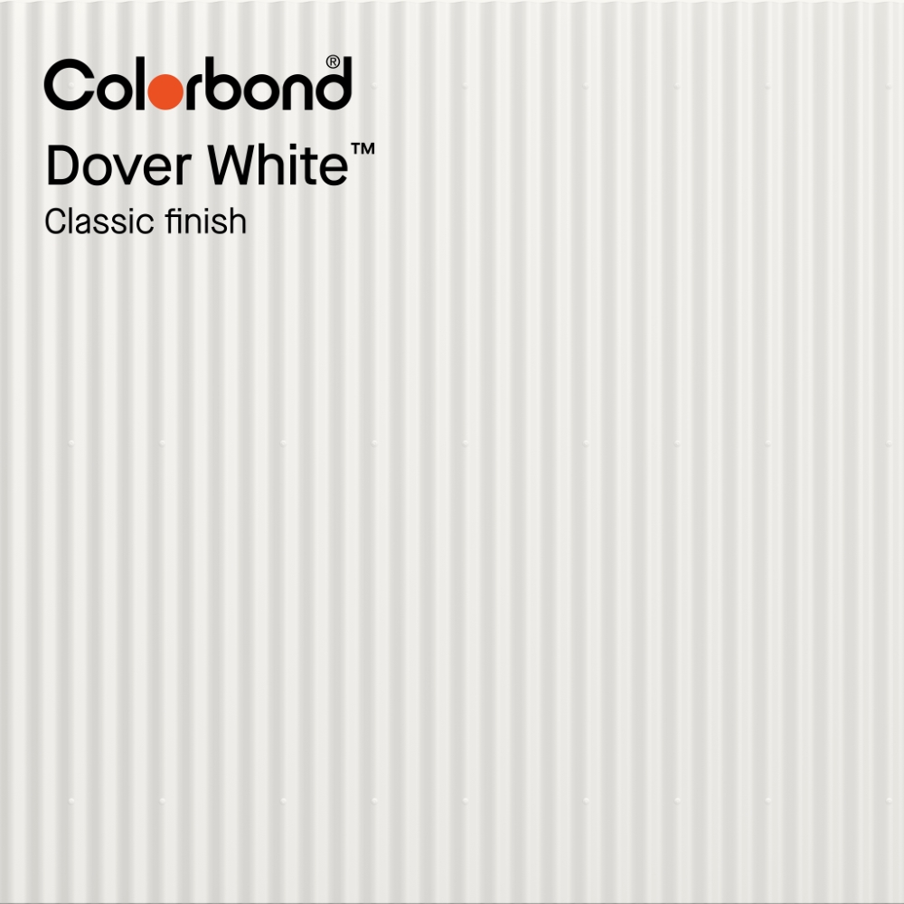Dover White™ (Classic Finish - Corrugated Profile) by COLORBOND® steel ...