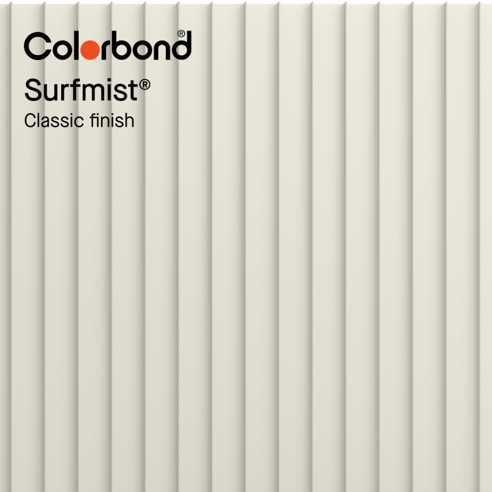 Surfmist® (Classic Finish - Standing Seam Profile) by COLORBOND® steel ...
