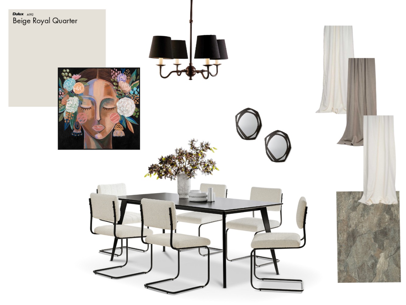 Modern Dining Room Mood Board Interior Design Mood Board by Stefort ...