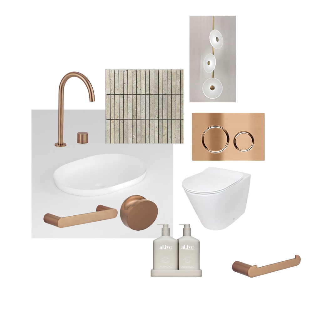 Casa Bianca Powder Room Integrated Basin Interior Design Mood Board by ...