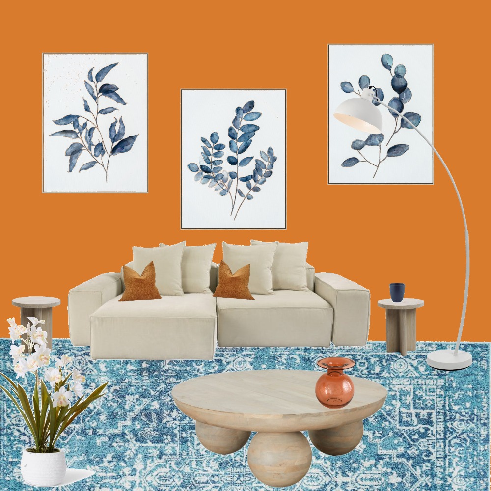 orange wallpaper thingy Interior Design Mood Board by Haileyh - Style ...