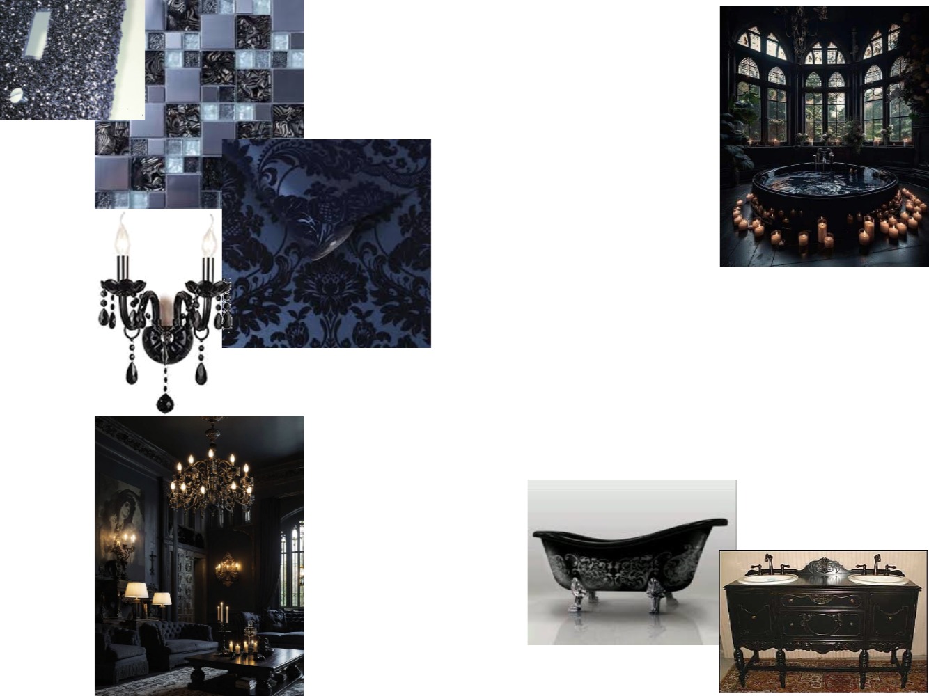 Gothic Design Style Mood Board Interior Design Mood Board by smokeline ...