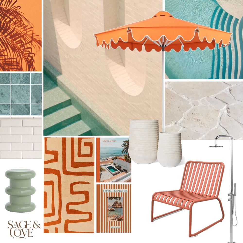 Solara - Pool Area Interior Design Mood Board by Sage & Cove Interiors ...