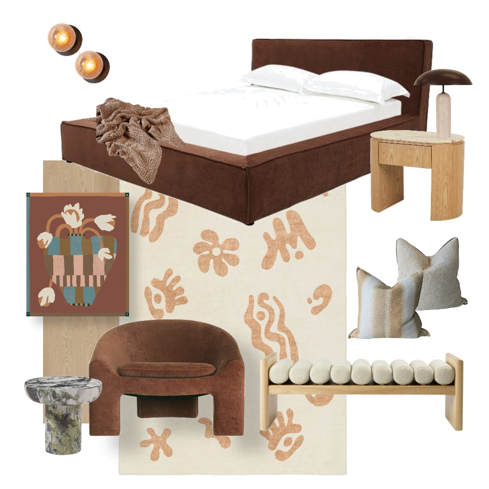 Rust Bedroom Interior Design Mood Board by envisual design - Style ...