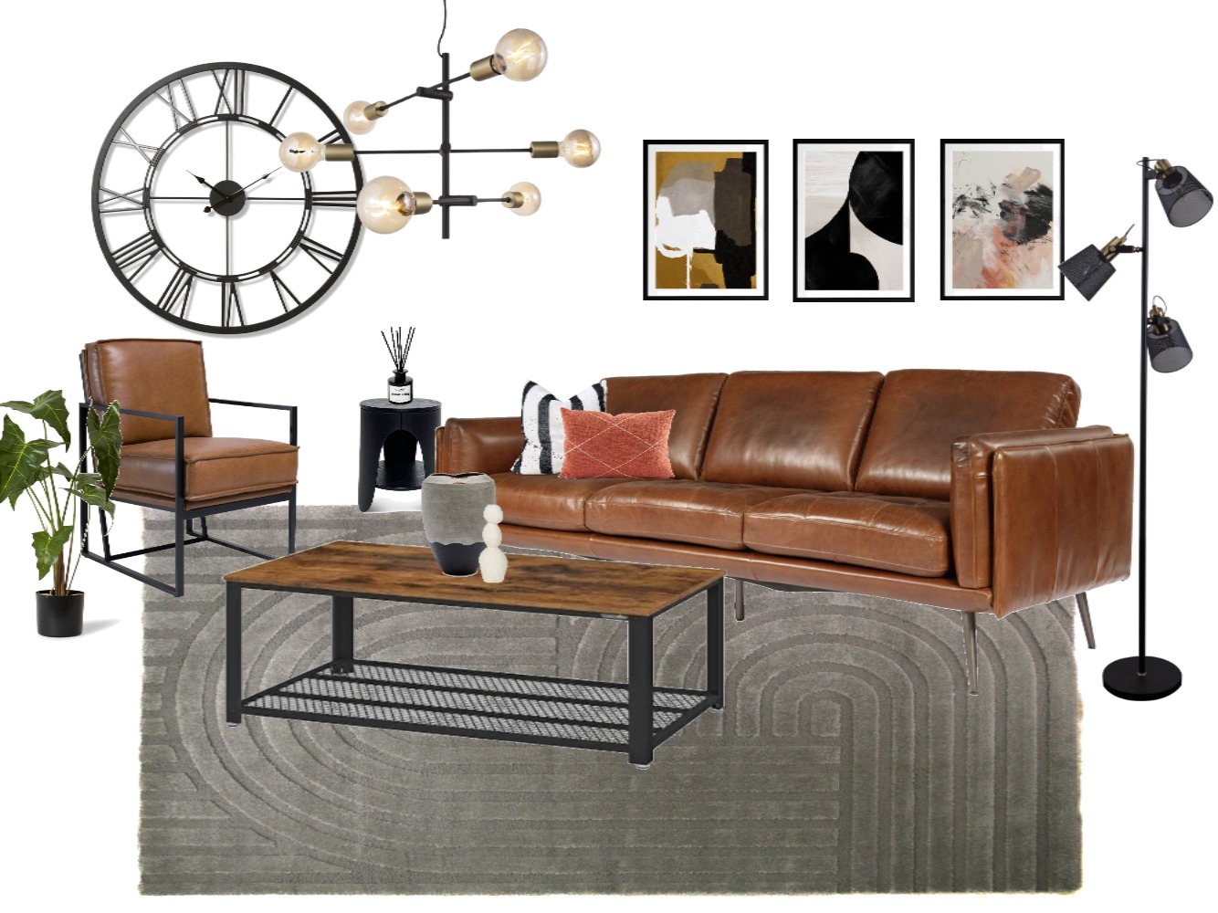 Industrial Mood Board Interior Design Mood Board by Juané ️ - Style ...