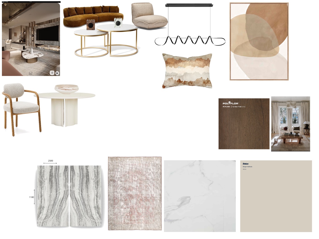 Living and dining room Interior Design Mood Board by Myer - Style ...